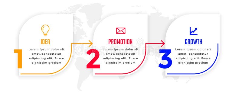 Modern Three Steps Business Infographic Directional Template Stock ...