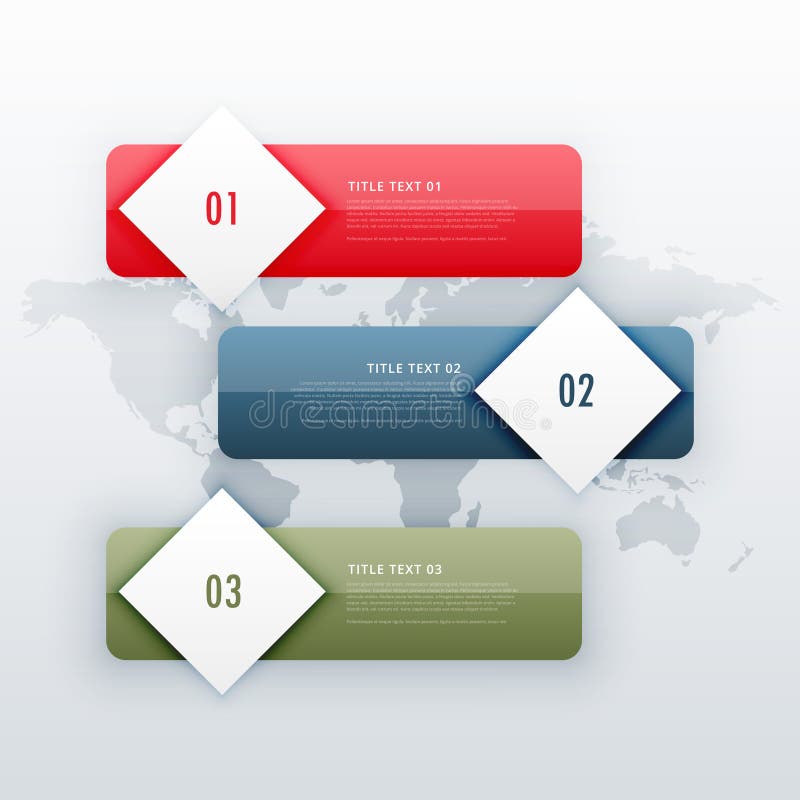 Modern Three Steps Infographic Template Stock Vector - Illustration of ...
