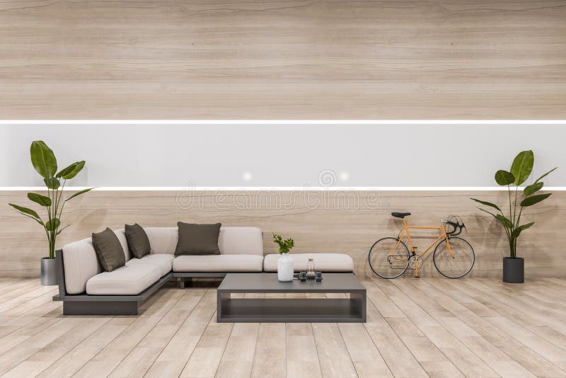 Modern Tile Office Lounge Interior with Couch and Other Objects. Stock ...