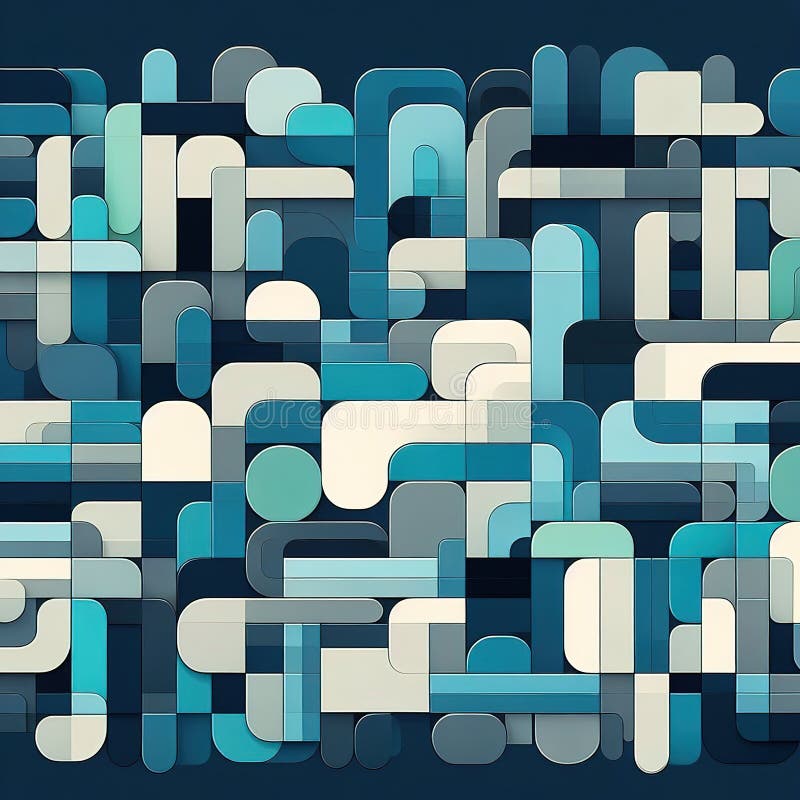 Modern Tile Pattern. Generative AI Stock Illustration - Illustration of ...