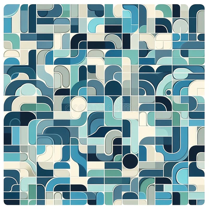 Modern Tile Pattern. Generative AI Stock Illustration - Illustration of ...