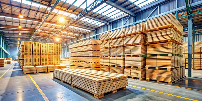 Modern Timber Factory Optimized Pine Wood Plank Storage and Efficient ...