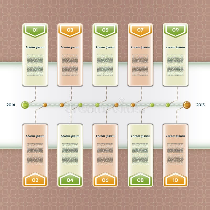 Modern Time Line Design Template. Stock Illustration - Illustration of ...