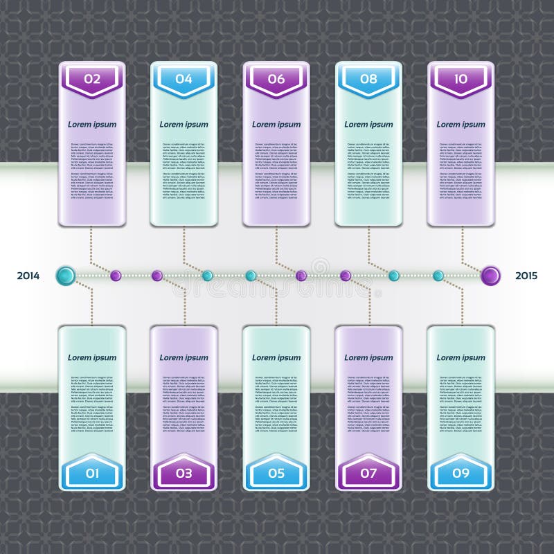 Modern Timeline Design Template. Stock Vector - Illustration of graph ...