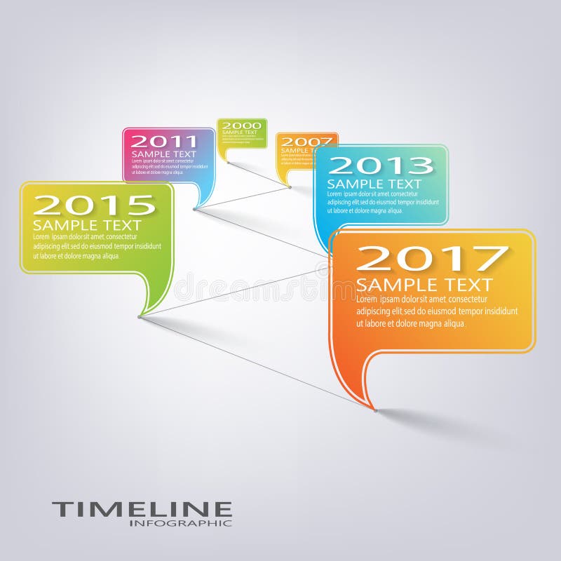 Modern Timeline Design Template Stock Illustration - Illustration of ...