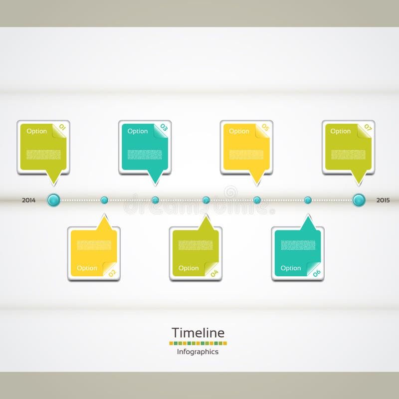 Modern Timeline Design Template Stock Vector - Illustration of points ...