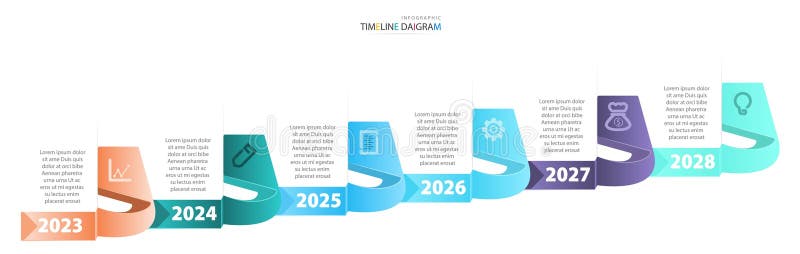 Modern Timeline Infographic Template Stock Vector - Illustration of ...