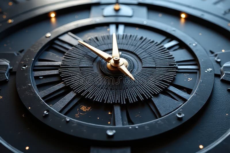 Modern Timepiece Sculpture Display Stock Illustration - Illustration of ...