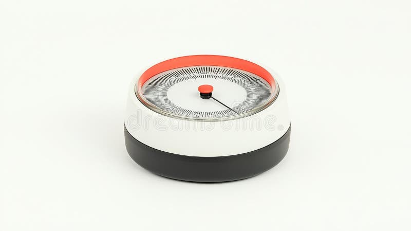Modern Timer with Red and Black Design on White Isolated Background ...