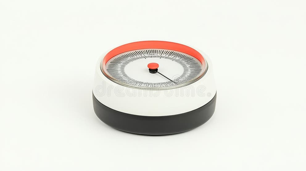 Modern Timer with Red and Black Design on White Isolated Background ...