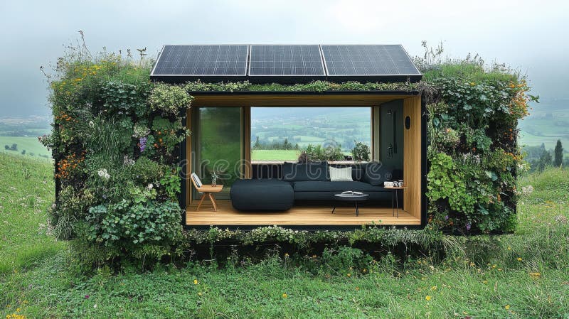 Modern Hilltop Home with City View Stock Image - Image of beautiful ...