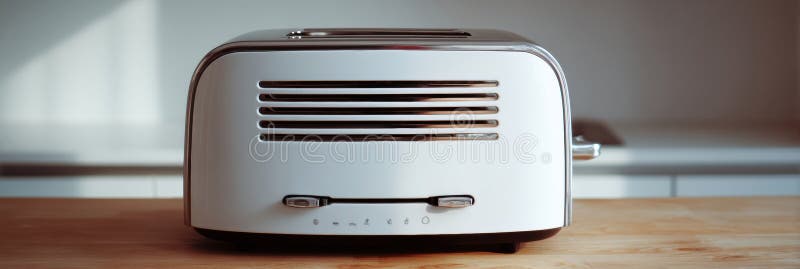 Modern Toaster Close-Up on White Counter Showcasing Sleek Design and ...