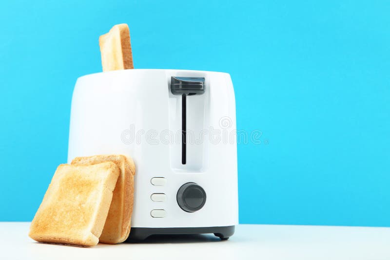 Modern Toaster with Toast Bread Stock Photo - Image of appliance, bread ...