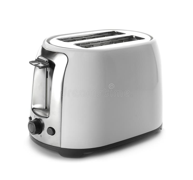 Modern Toaster on White Background Stock Image - Image of featuring ...