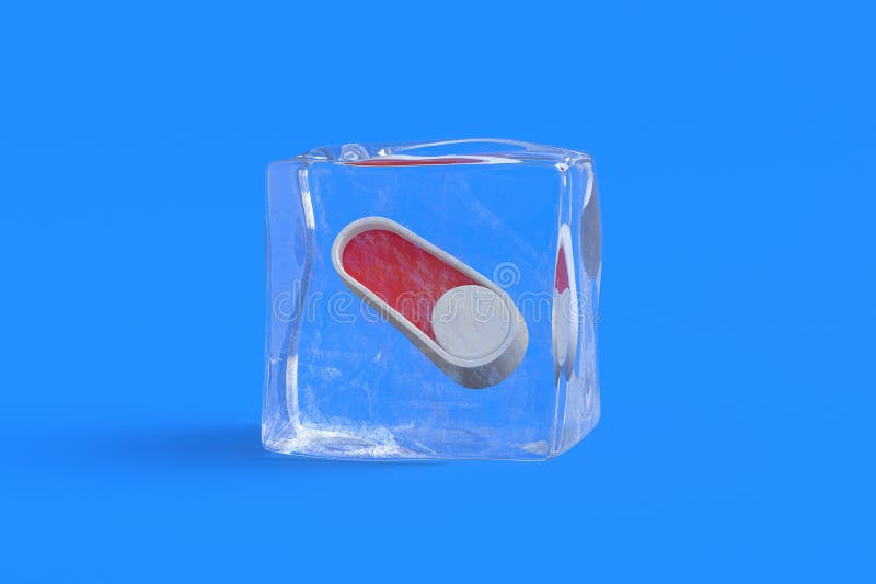 Modern Toggle Switch in Ice Cube Stock Illustration - Illustration of frozen, slider: 372226081
