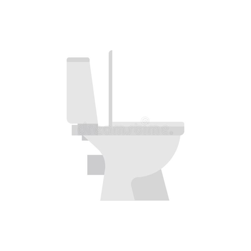 Toilet Bowl Flat Design Vector Illustration. Toilet Seat, Bowl Side ...