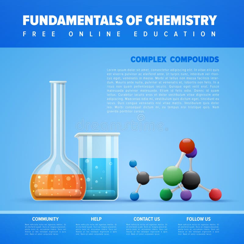 Fundamentals of Chemistry, Tool Set of Chemistry Stock Illustration ...