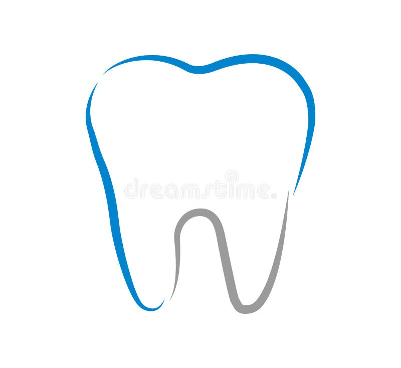 Modern Tooth Icon Logo on White Stock Vector - Illustration of human ...