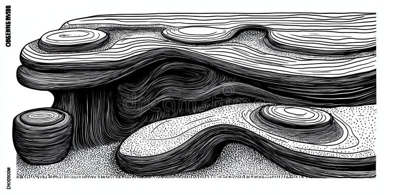 Modern Topographic Map Featuring Geographic Lines and Elevation Markers ...