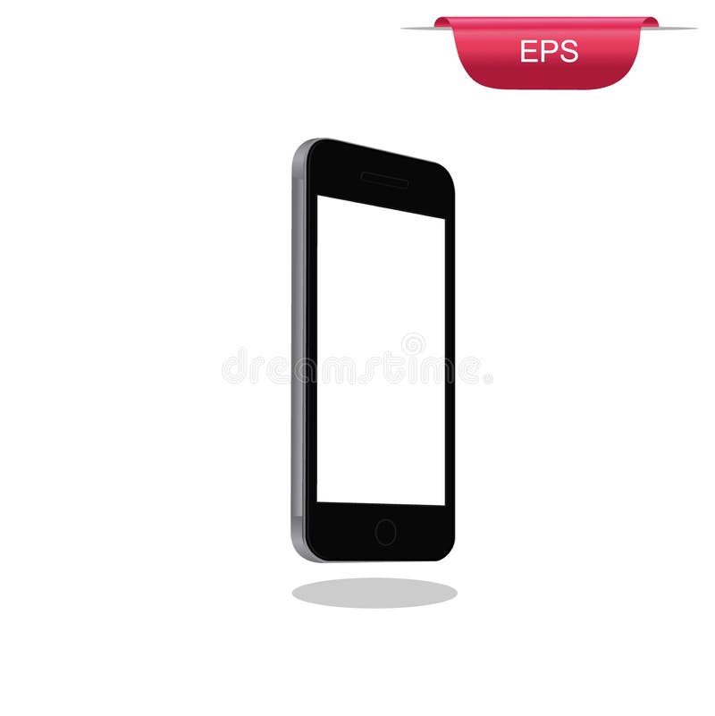 Modern Touch Screen Phone, Design Element, Vector Illustration Stock ...