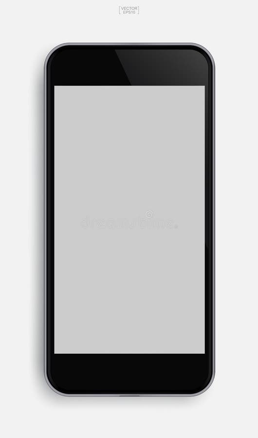 Modern Touch Screen Smartphone with Empty Screen Area for Copy Space ...