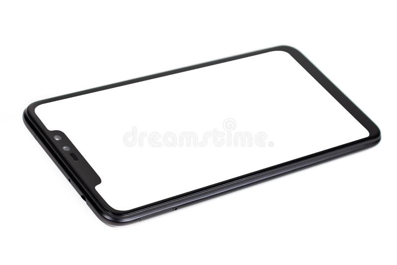 Modern Touch Screen Smartphone Isolated on White Background Stock Image ...