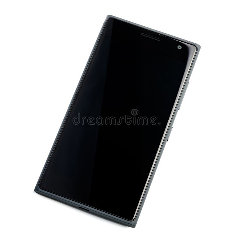 Modern Touch Screen Smartphone Isolated on White Background Stock Photo ...