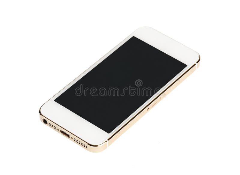Modern Touch Screen Smartphone on White Background Stock Image - Image ...