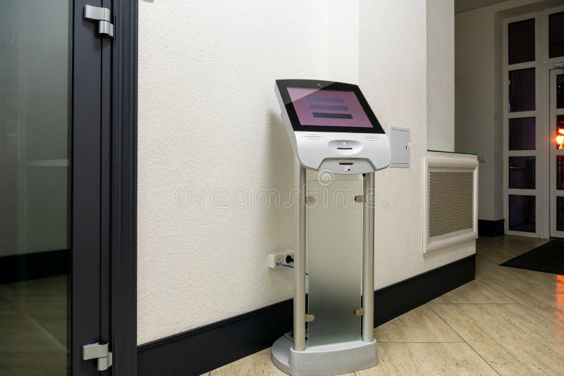 A Modern Touch Screen Terminal for Customer Service, an Electronic ...