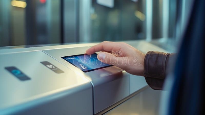 Modern Touchscreen Interface Usage in Public Transport. Generative Ai ...