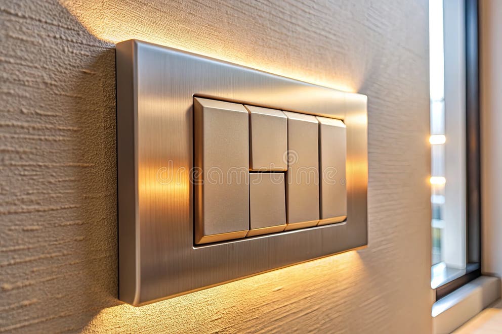 Modern Touchscreen Light Switch Panel with Dimming and Automation ...