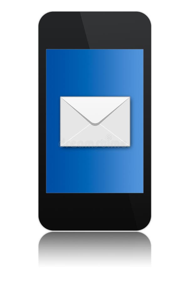 Modern Touchscreen Phone with Letter Symbol Stock Illustration ...