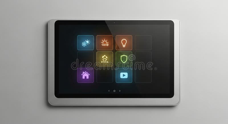 Modern Touchscreen Smart Home Control Panel for Automation & Device ...