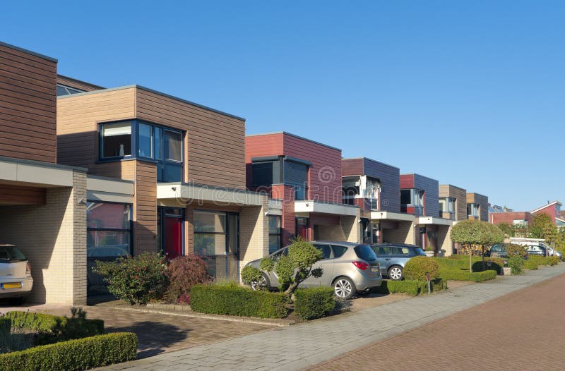 Modern town houses stock photo. Image of community, architecture - 22124604