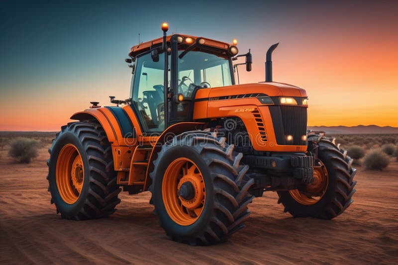 Modern Tractor Colored Background Ai Generative Stock Photos - Free ...