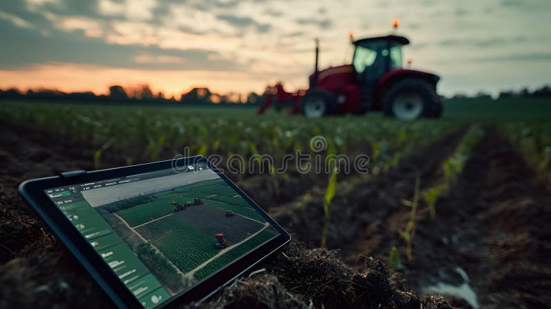 Farm Fleet Management Software Displayed on a Tablet, Tracking ...