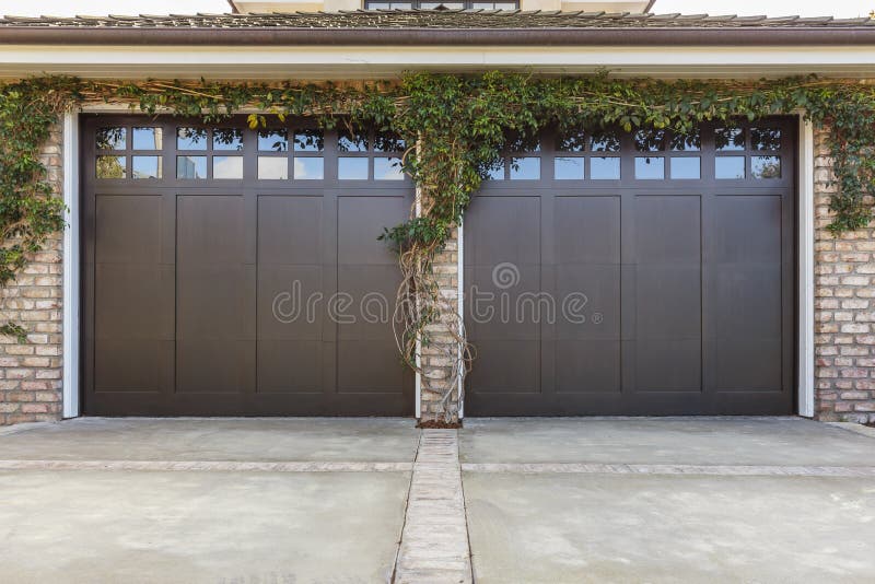 Modern Traditional Brown Garage Stock Photo - Image of traditional ...