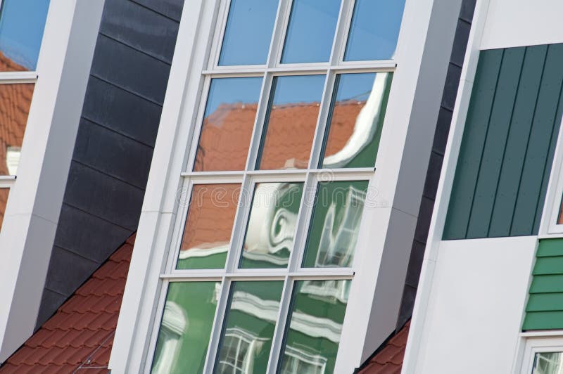 Modern and Traditional Dutch Architecture Stock Image - Image of ...