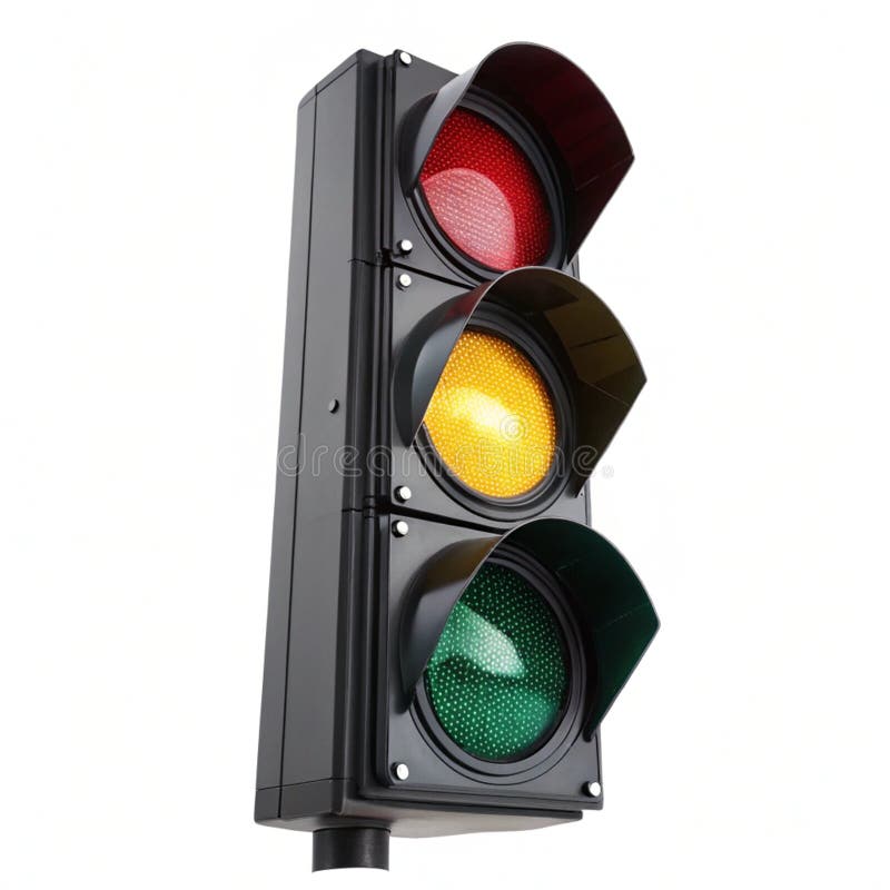 Traffic Light Isolated on Transparent Background Stock Illustration ...