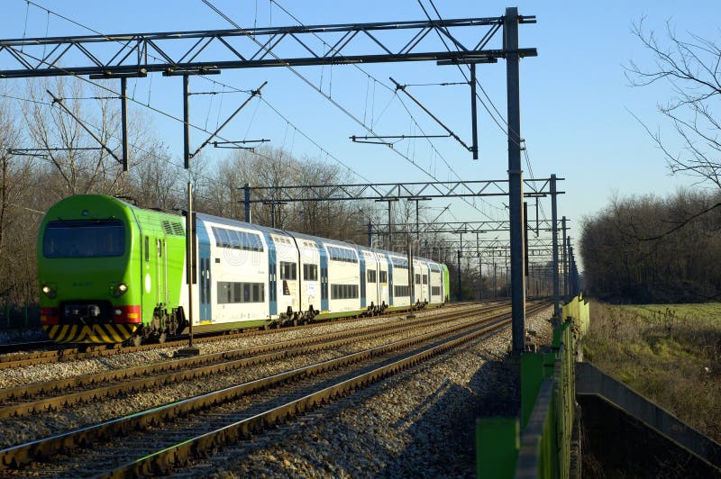Modern train stock image. Image of park, rail, nature, trains - 66767