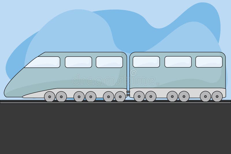 Modern train stock vector. Illustration of transportation - 8293418