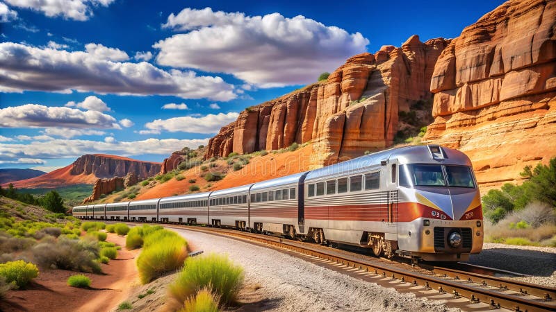 A Modern Train Against a Historic Backdrop: the Santa Fe Rail Runner ...
