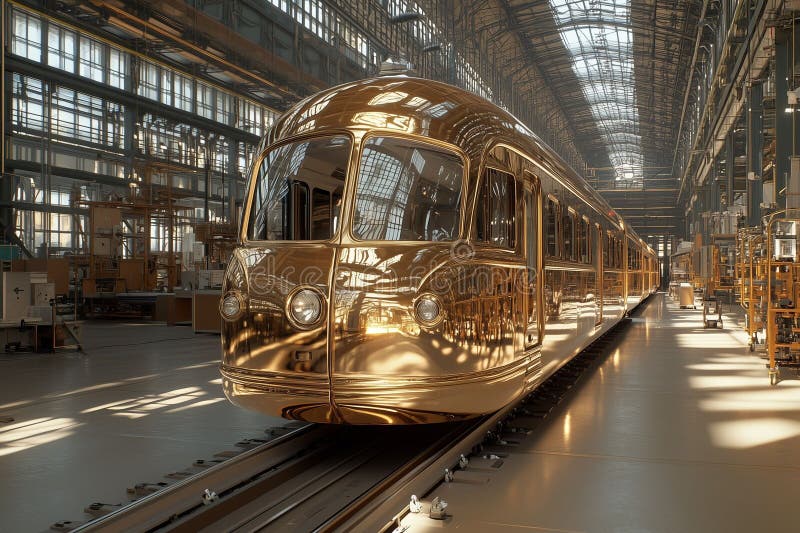 Modern Train Car Under Daylight Stock Illustration - Illustration of ...