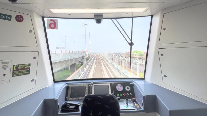 Modern Train Cockpit stock footage. Video of train, station - 325319564