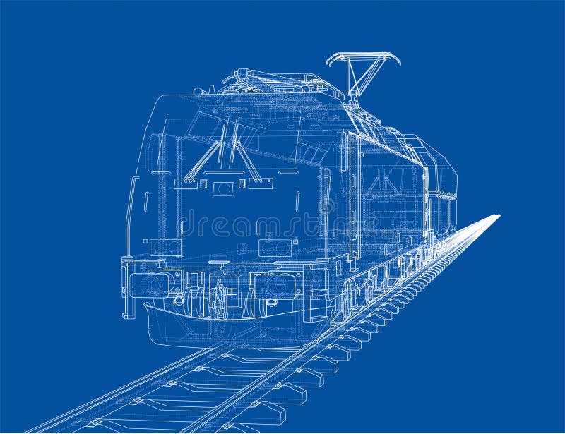 Modern train concept stock illustration. Illustration of concept ...