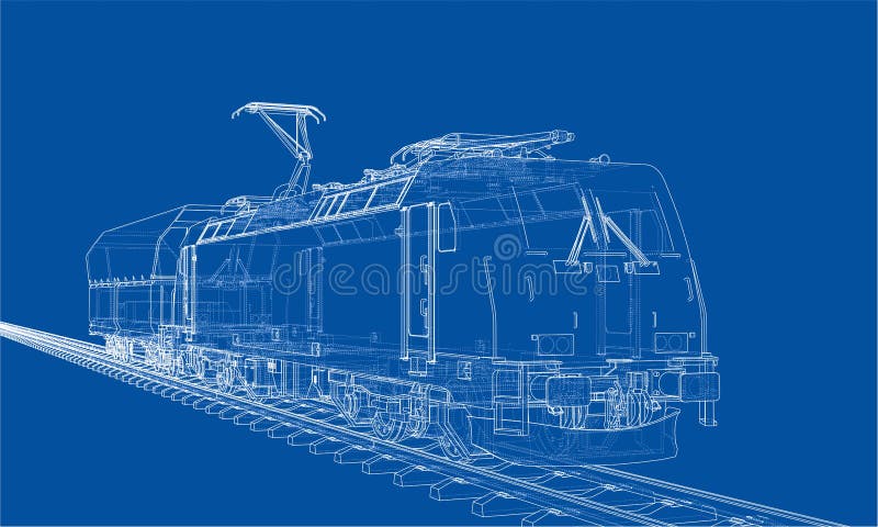 Modern train concept stock illustration. Illustration of element ...