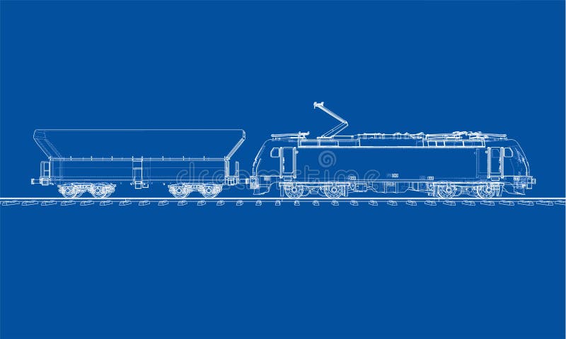 Modern train concept stock illustration. Illustration of engine - 190042216