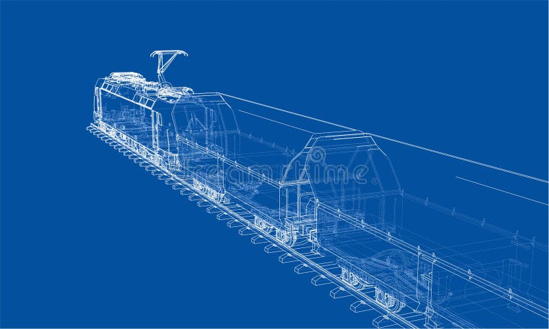 Modern train concept stock illustration. Illustration of communication ...