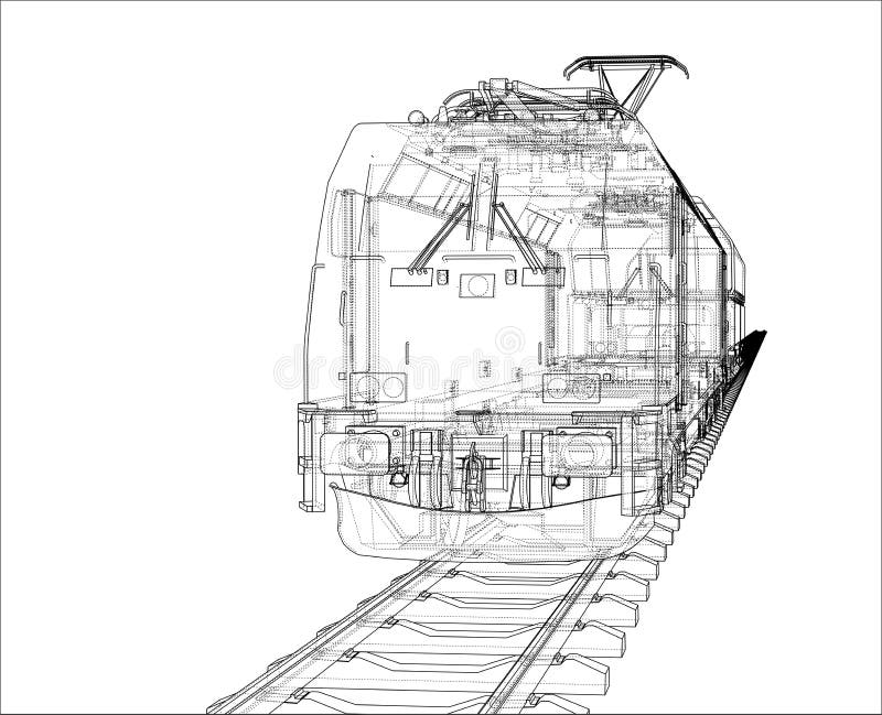 Modern train concept stock illustration. Illustration of simple - 190331355