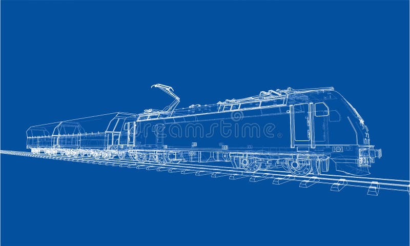 Modern train concept stock illustration. Illustration of concept ...